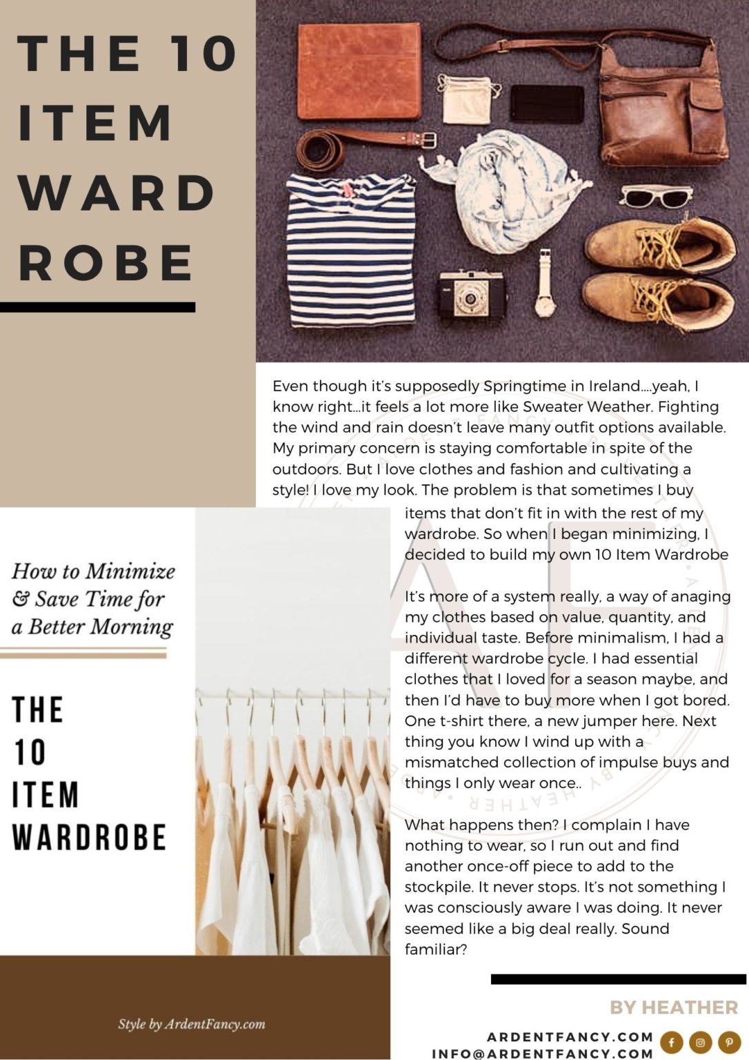 The 10 Item Wardrobe - How to Minimise Your Closet and Save Time